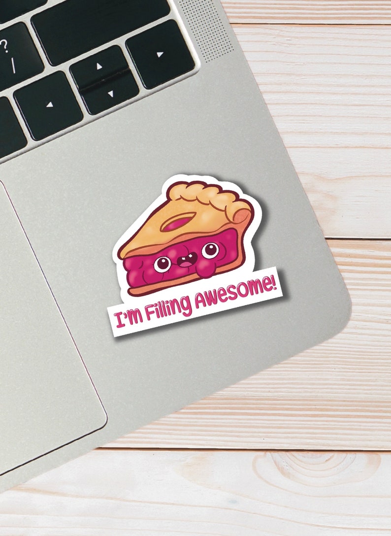 Pie Sticker Funny Food Sticker Foodie Cute Sticker - Etsy