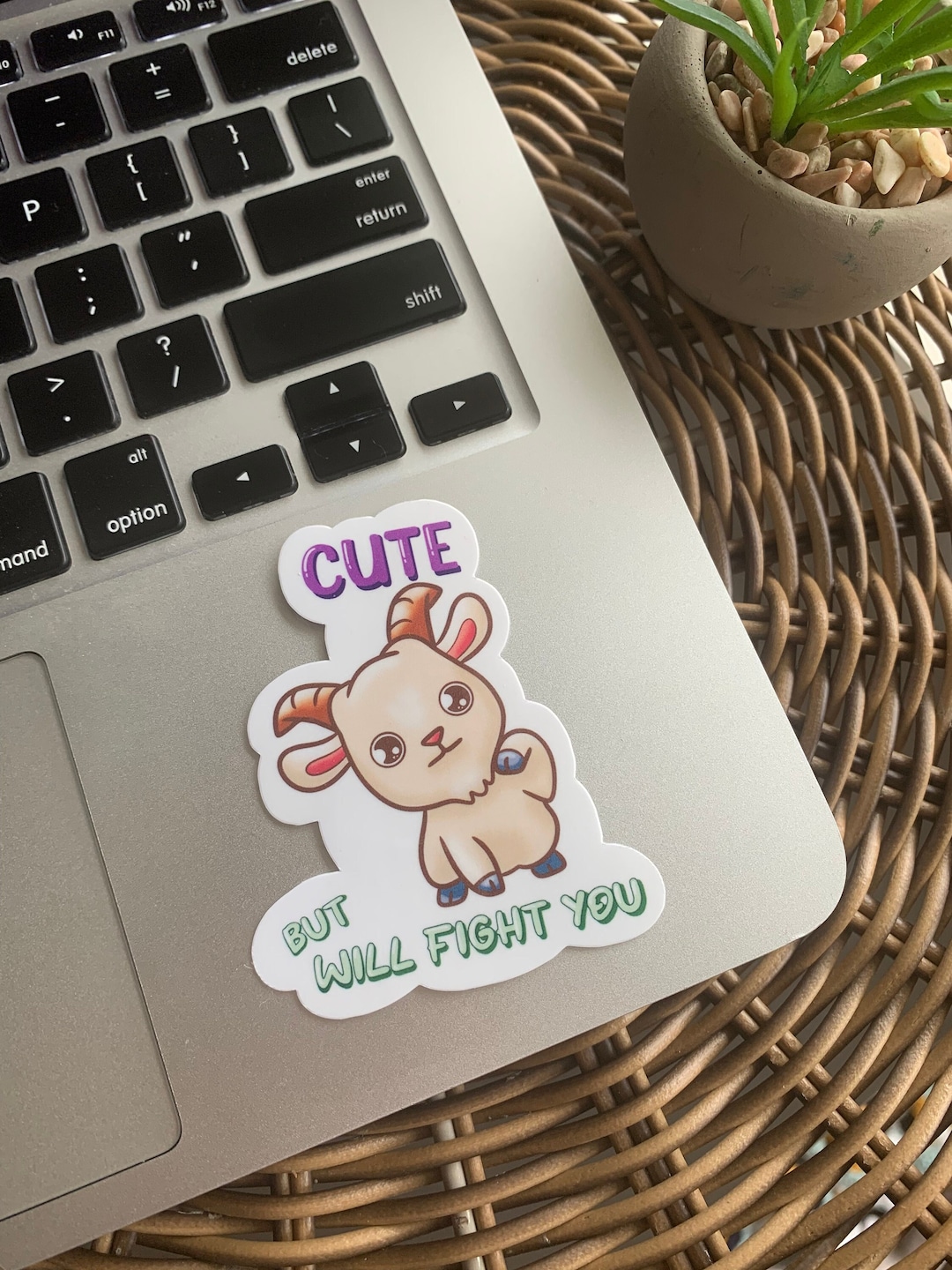 Goat Sticker, Cute Sticker, Funny Animal Sticker, Water Resistant ...