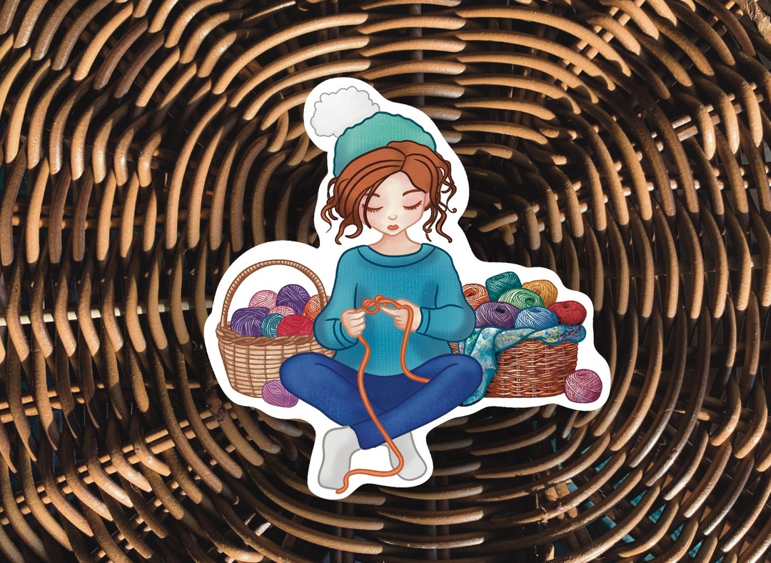 Crochet Sticker, Knitting Sticker, Craft Sticker, Yarn Sticker, Cute ...