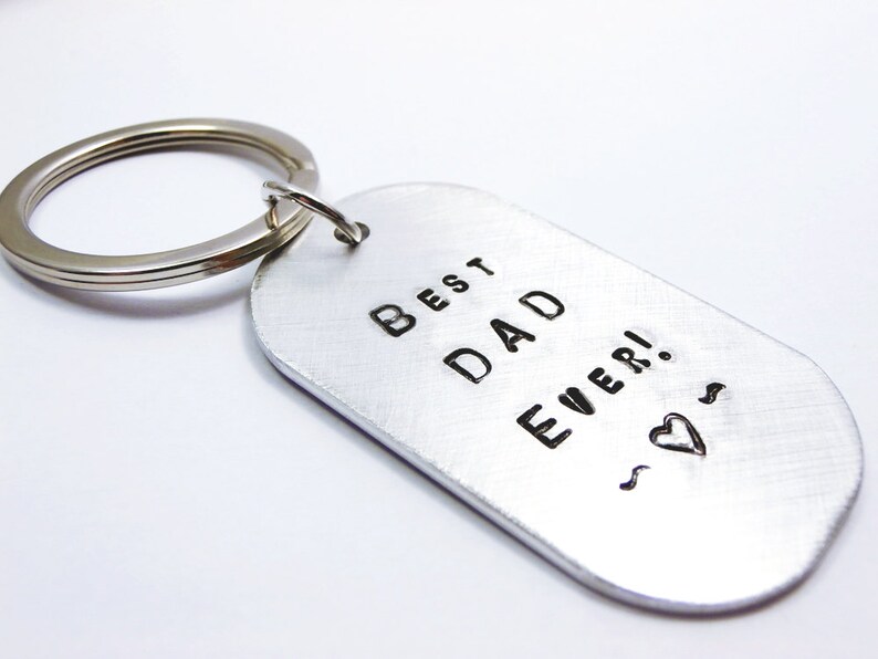 Personalized Key Chain Aluminum Dog Tag Handstamped Quotes Etsy