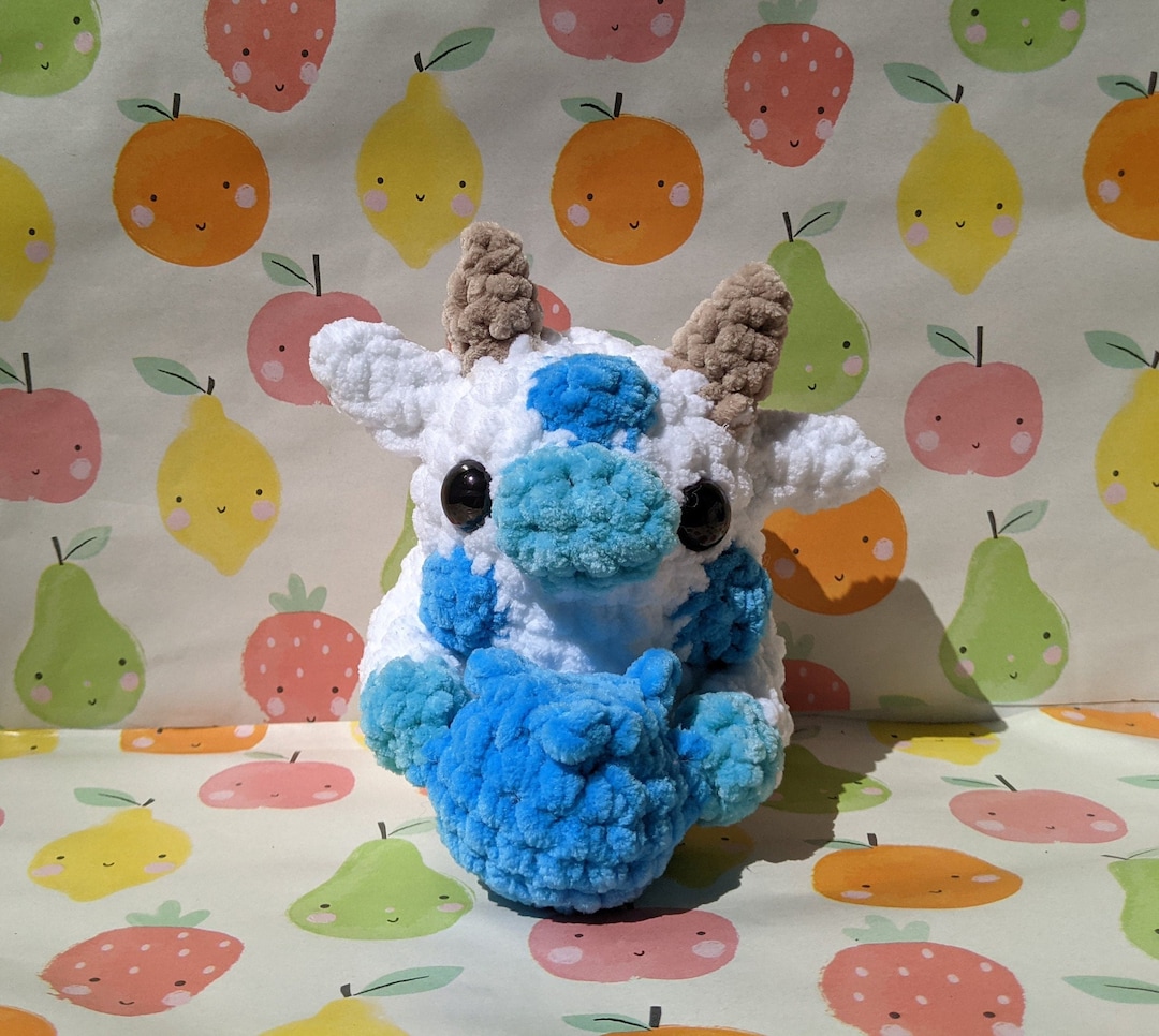 Blueberry Cow Plushie - Etsy