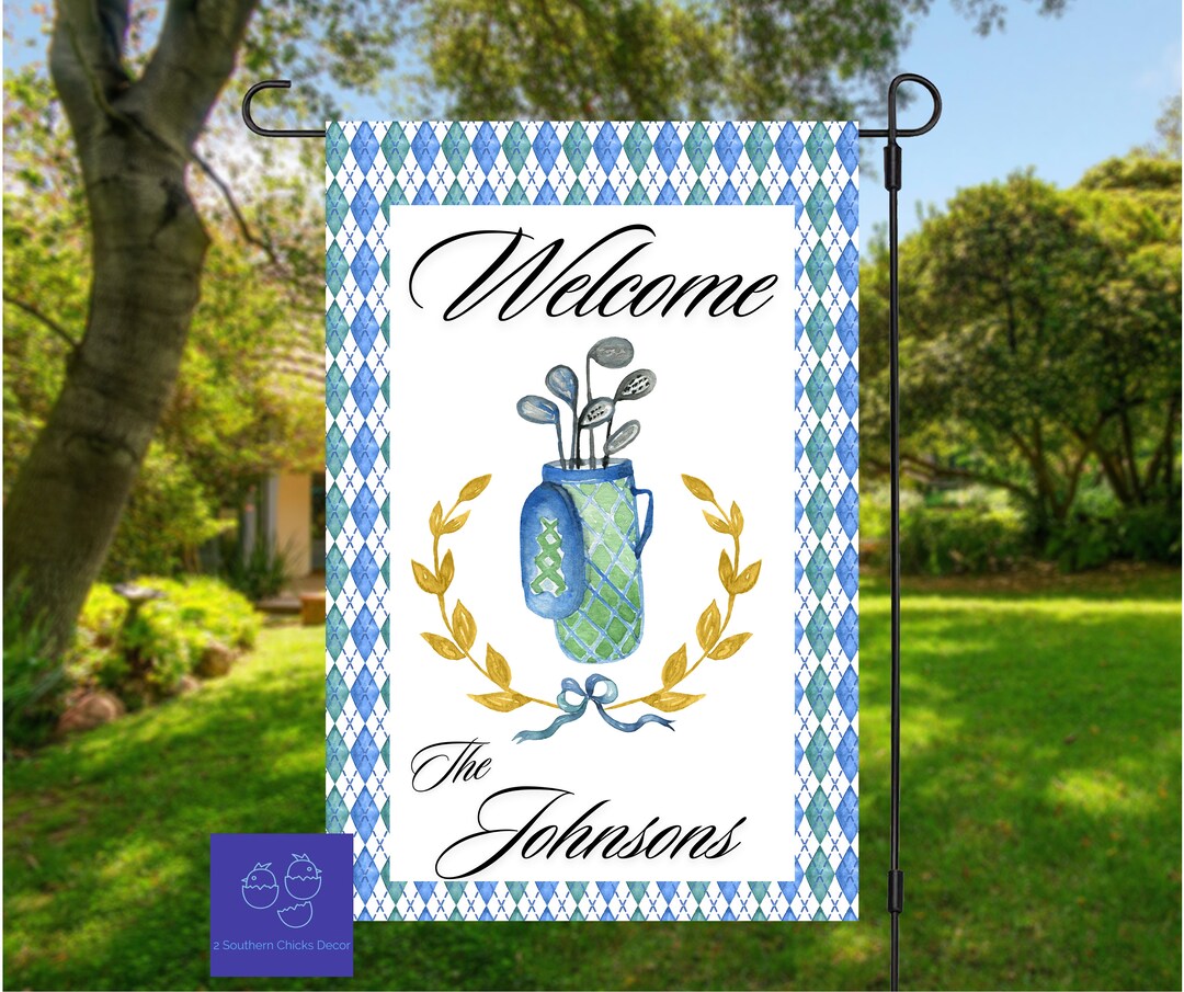 Personalized Preppy Garden Flag Vertical Single or Double Sided 12 X 18 ...