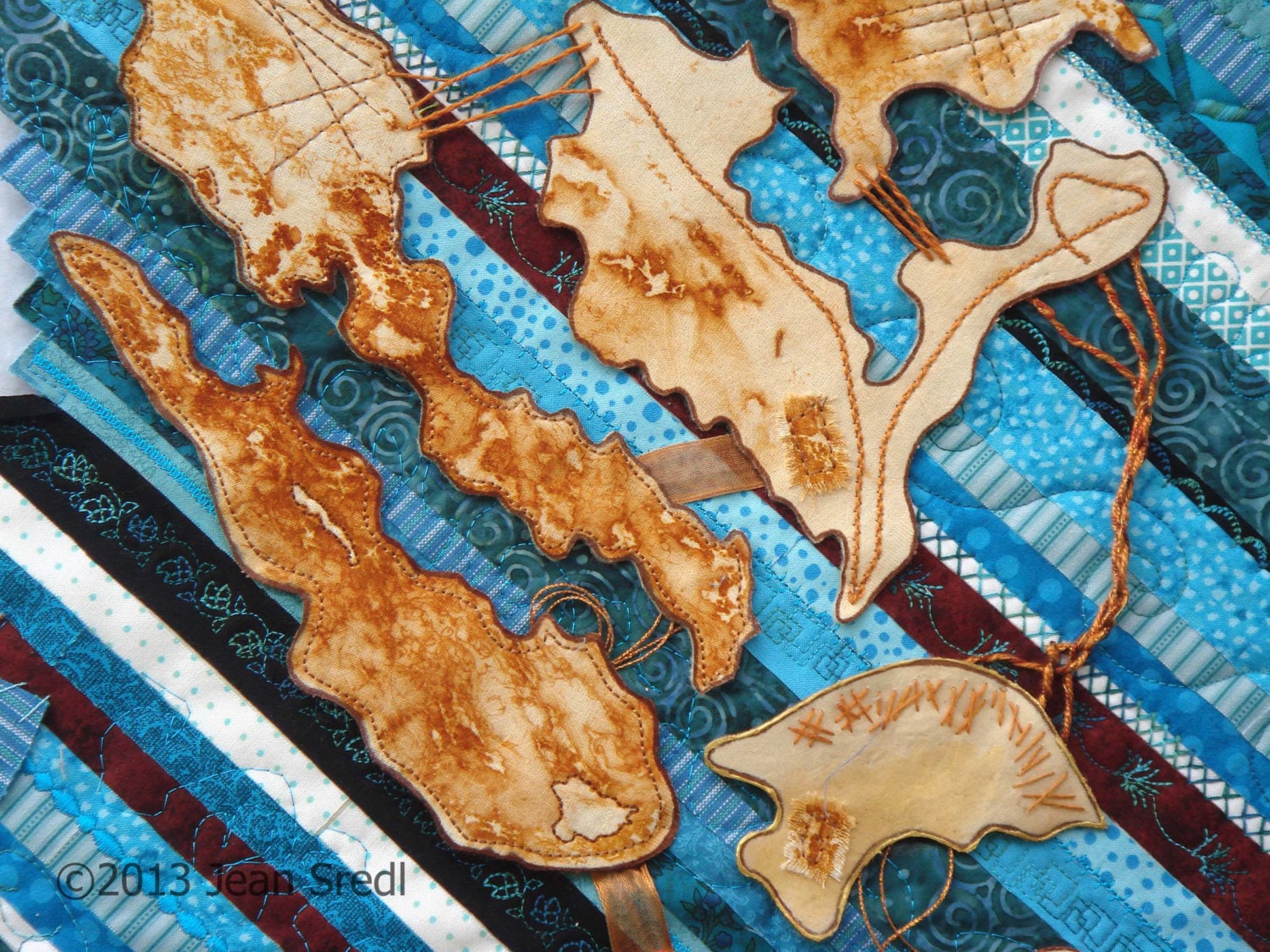 Textile Art Quilt Wall Hanging pieces Close up of - Etsy