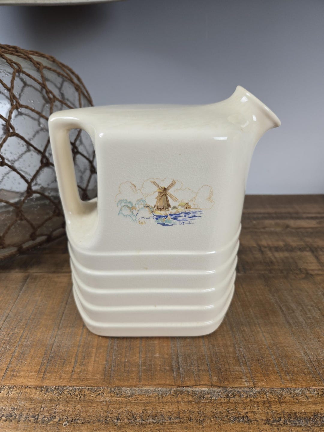 Vintage Universal Cambridge Windmill Pitcher 8.5" - Etsy