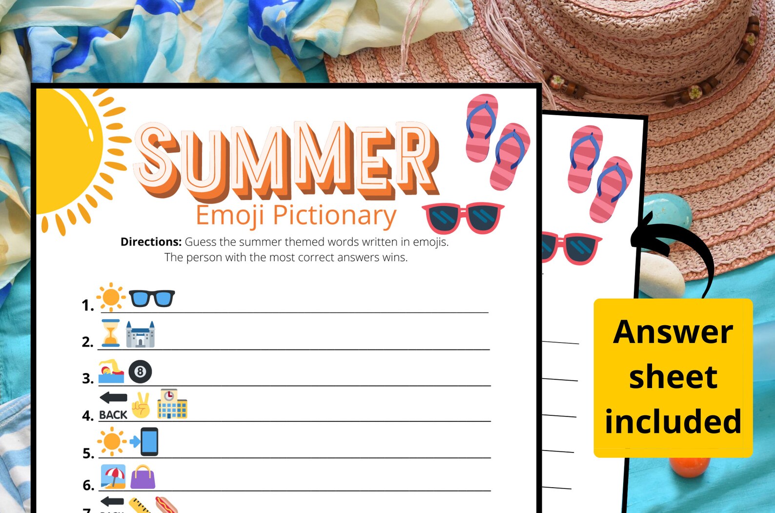 Summer Emoji Pictionary Game| Providing Family Fun at Any Event ...