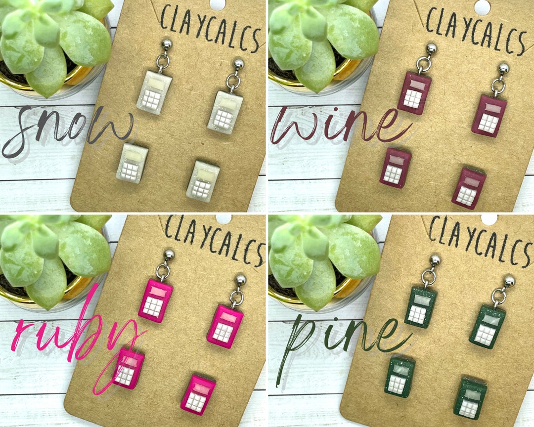Choose 2 Pairs, Teensy Calculator Earrings, Math Teacher Gift, Teacher ...
