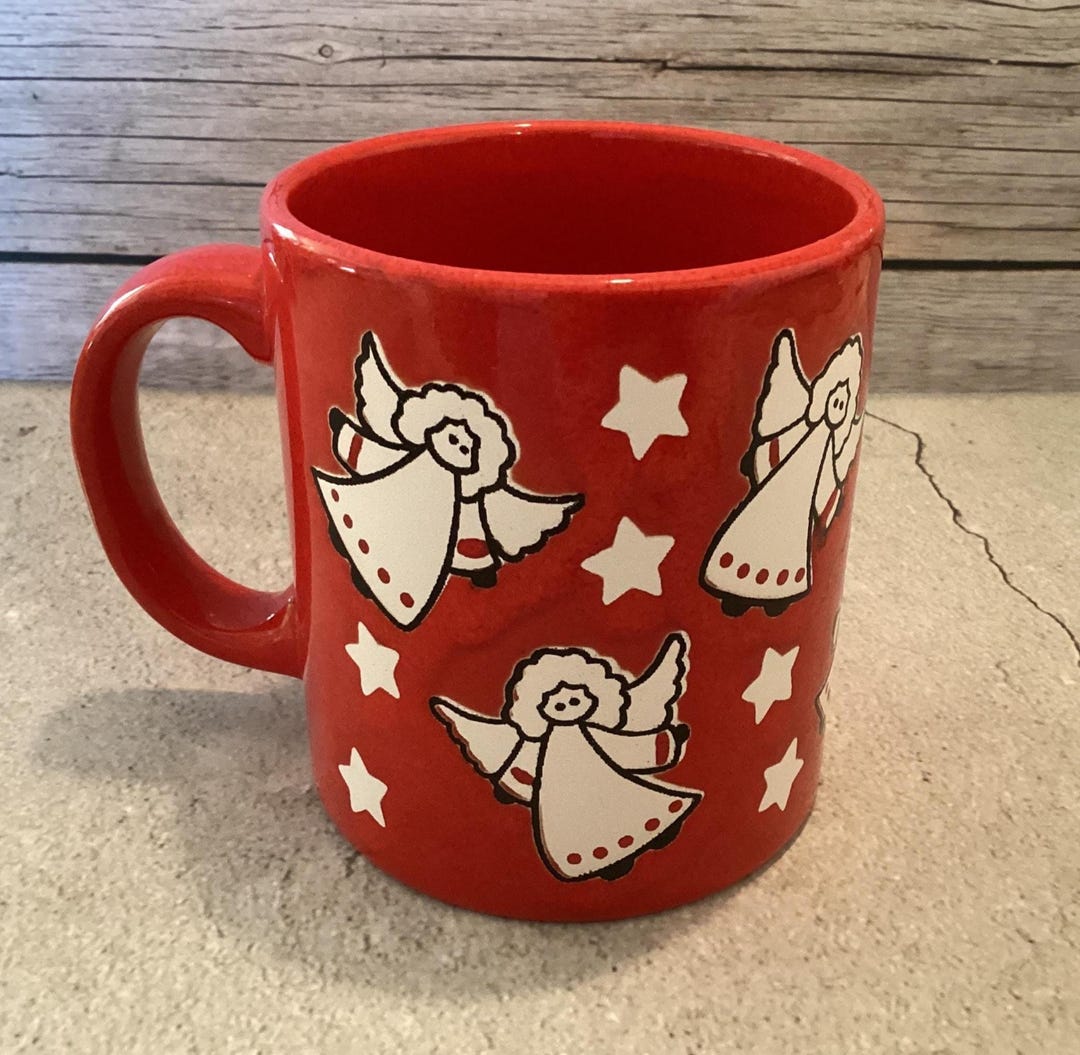 Vintage RARE Christmas Holiday Angels Coffee Tea Mug Cup West Germany ...
