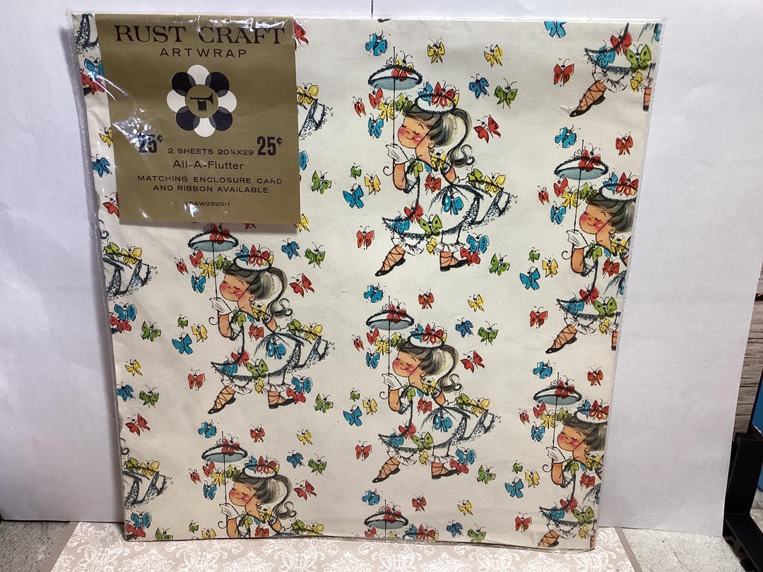 Vintage Rust Craft Artwrap Gift Wrapping Paper - Original Package - Etsy