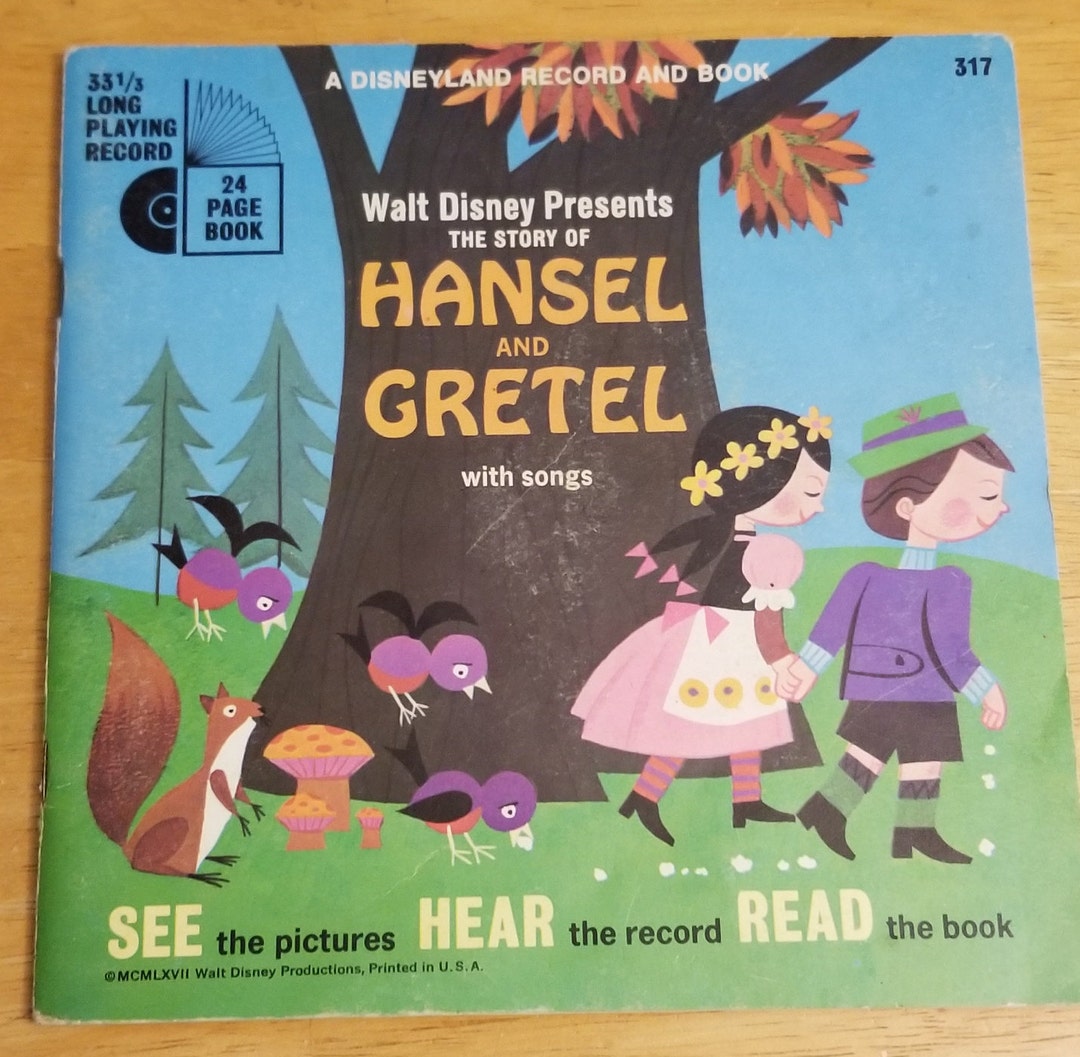Hansel and Gretel Vintage Walt Disney Read-along Book and - Etsy