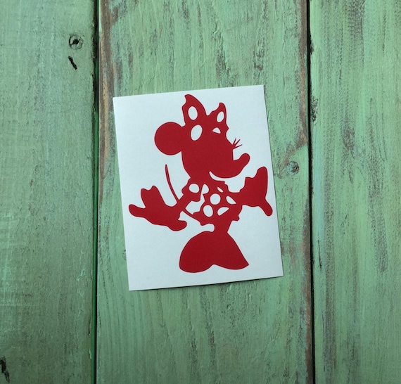 Minnie Mouse Silhouette Vinyl Decal Sticker | Etsy