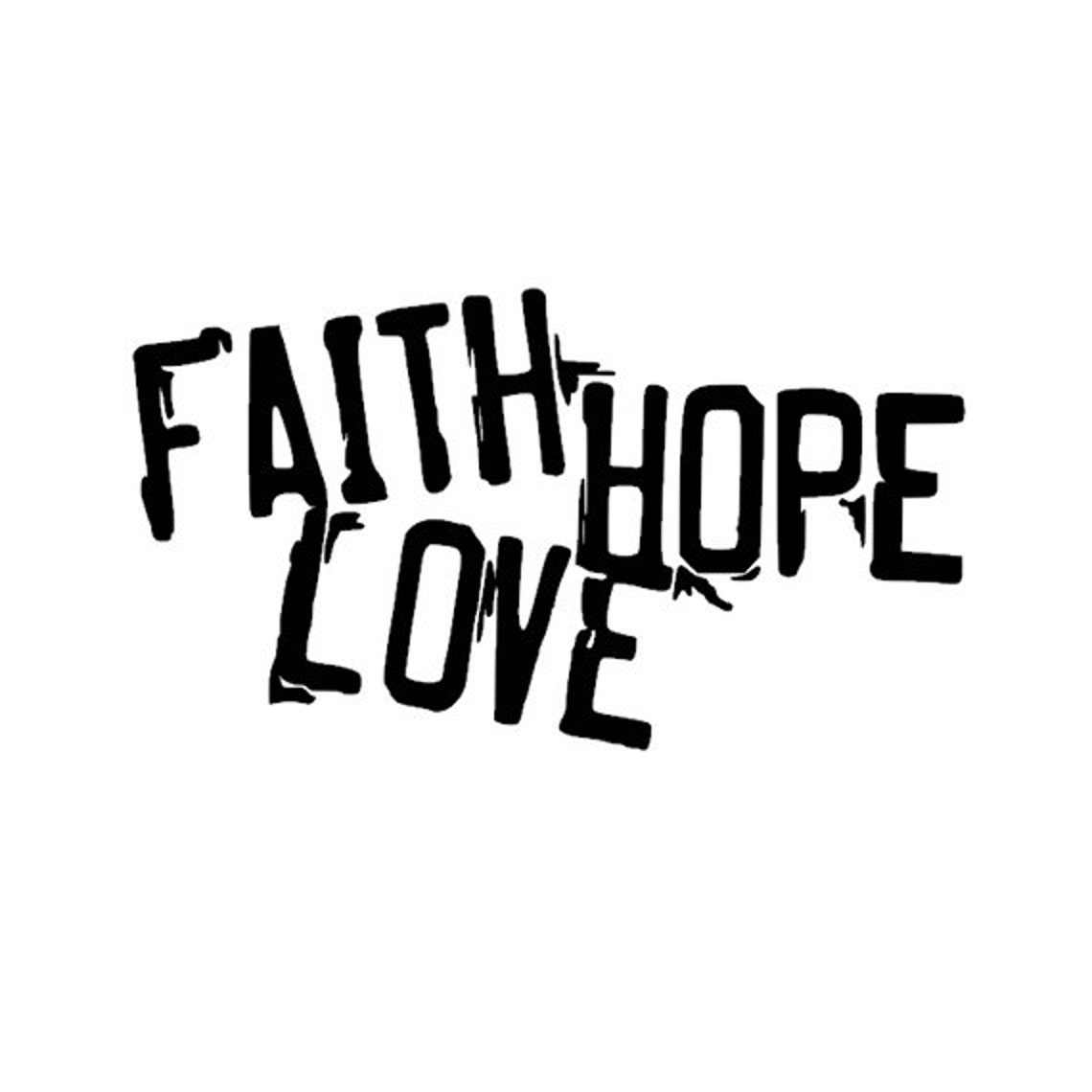 Faith Hope Love Vinyl Decal Sticker - Etsy