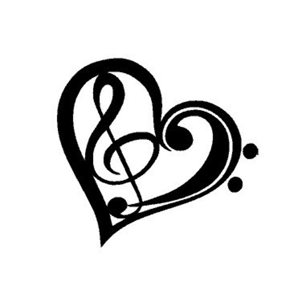 Treble Clef Heart - Etsy