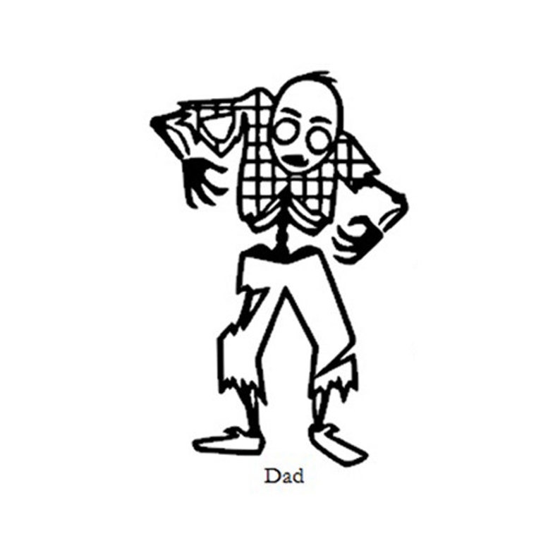 Dad - Zombie Family Vinyl Decal Sticker - Etsy