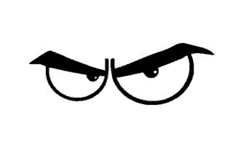 Angry Eyes Vinyl Decal Sticker - Etsy