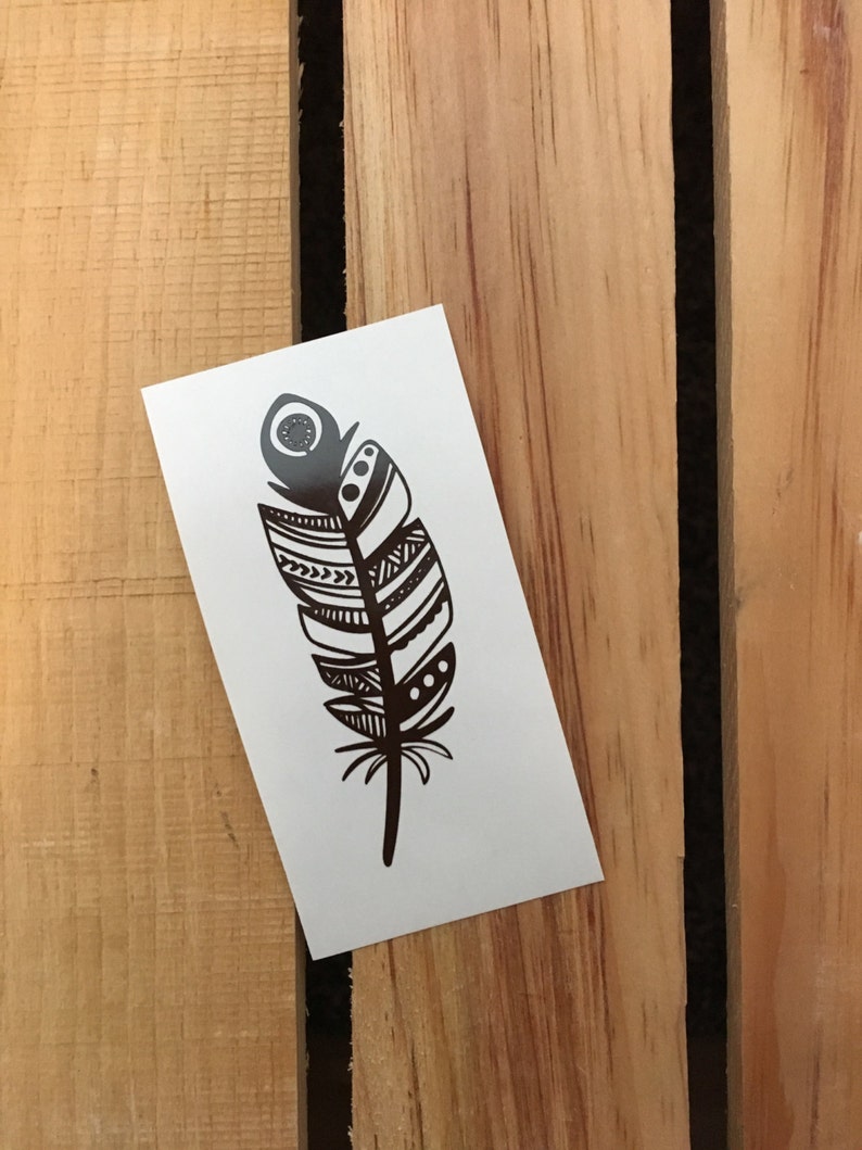 Feather Vinyl Decal Sticker | Etsy