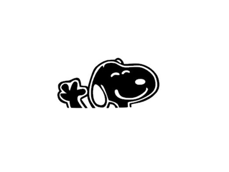 Waving Snoopy Vinyl Decal Sticker - Etsy