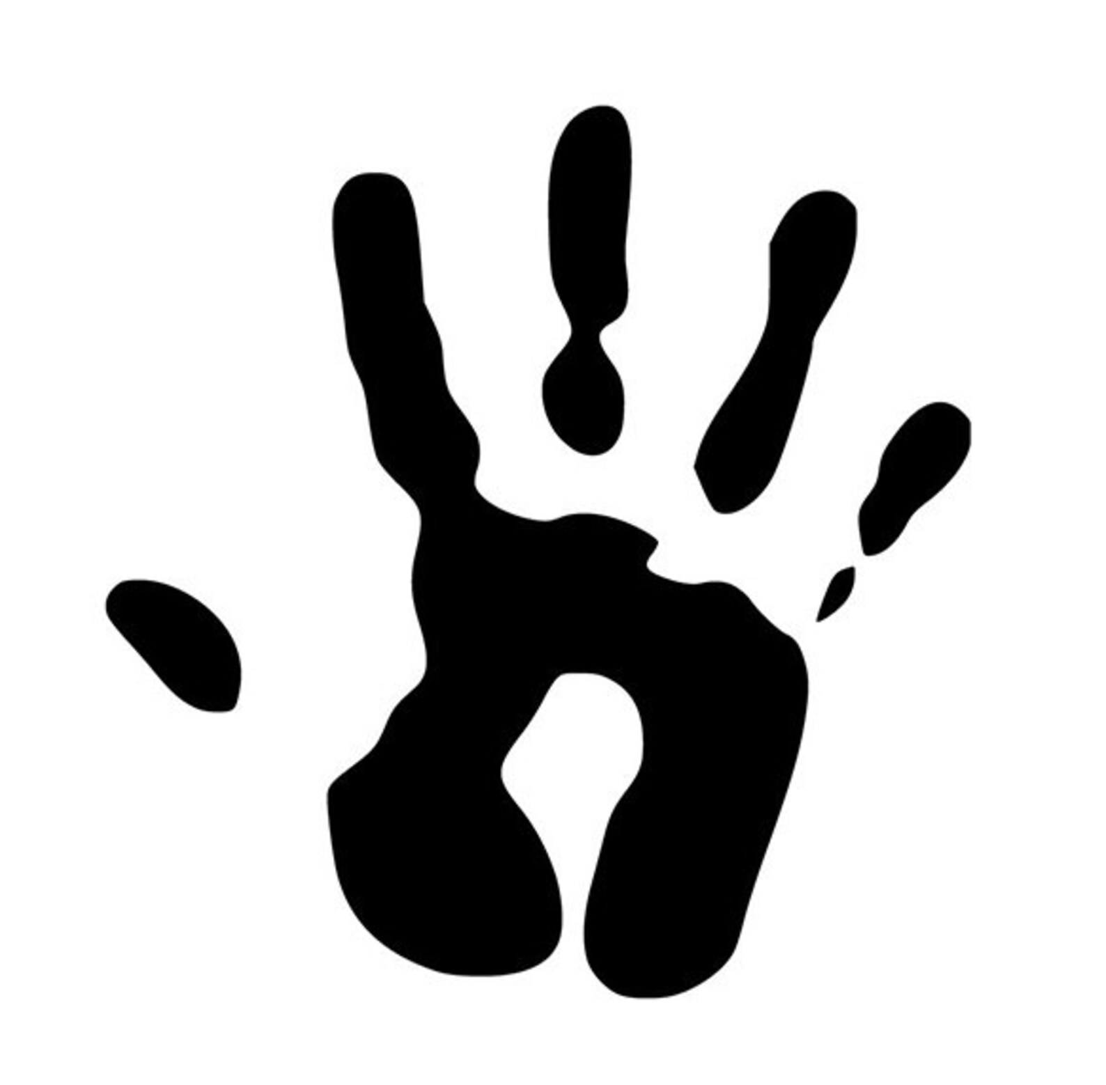 Handprint Vinyl Decal Sticker - Etsy