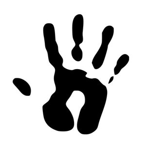 Handprint Vinyl Decal Sticker - Etsy