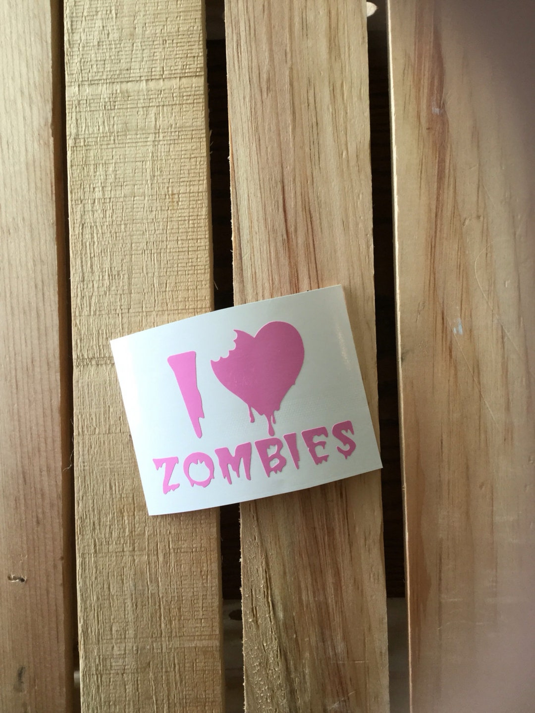 I Love Zombies Vinyl Decal Sticker - Etsy