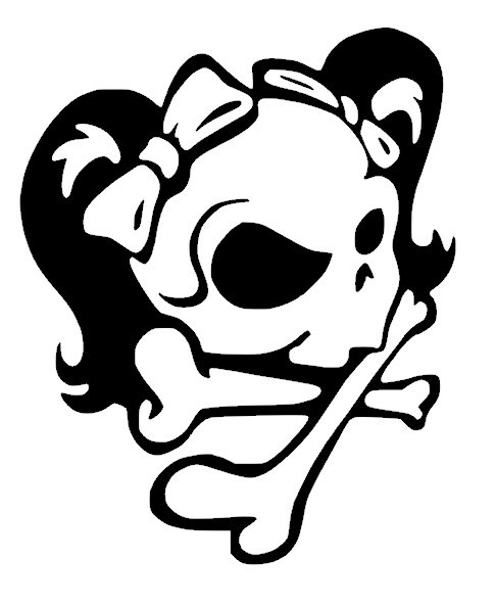 Girl Skull Vinyl Decal Sticker - Etsy