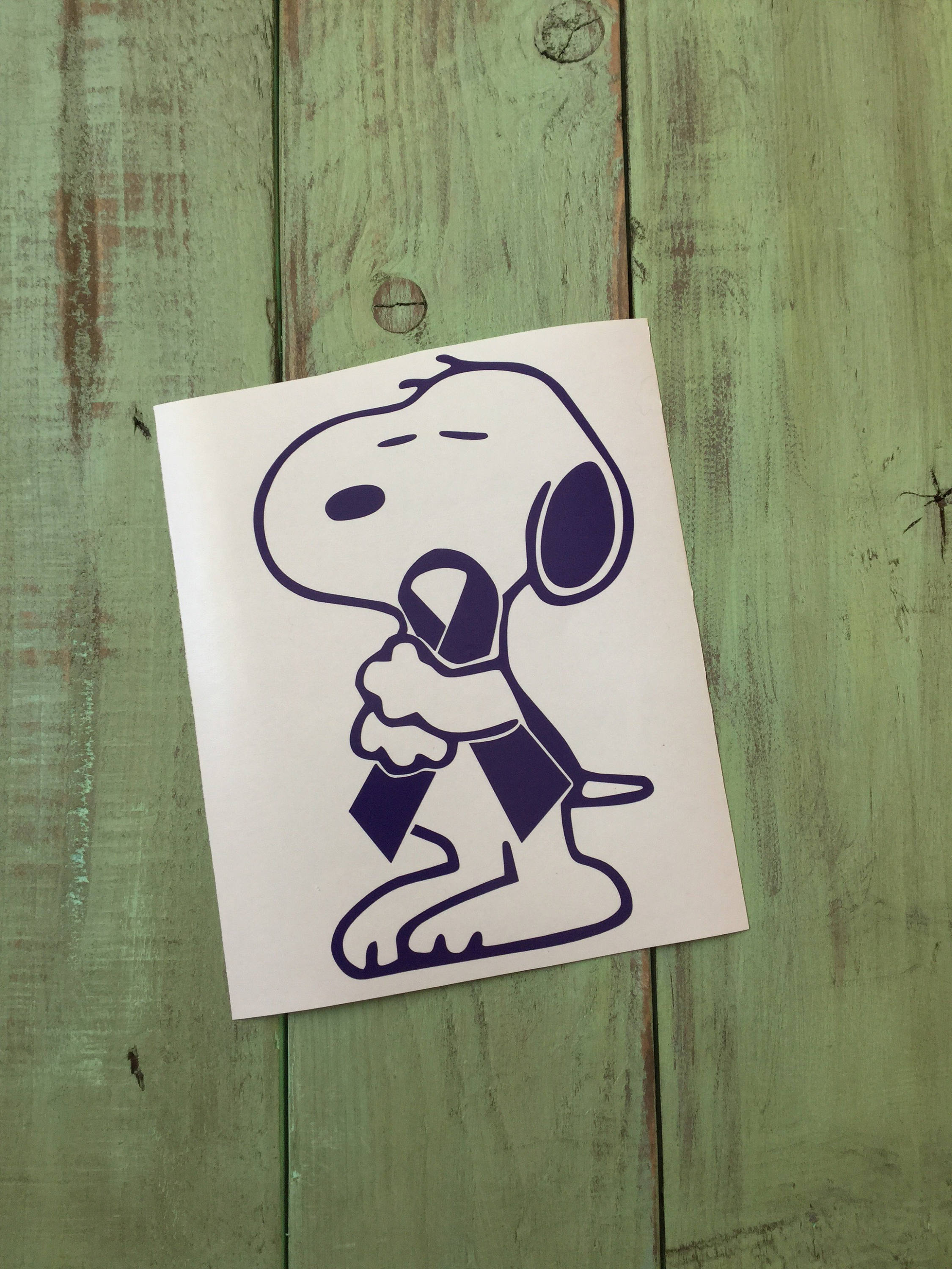 Cancer Awareness Ribbon Snoopy Hugging Cancer Ribbon Vinyl | Etsy