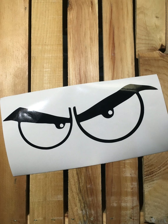 Angry Eyes Vinyl Decal Sticker - Etsy