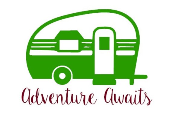 Adventure Awaits Vintage Camper Vinyl Decal Sticker Yeti | Etsy