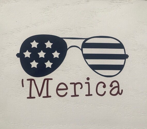 Merica Vinyl Decal Independence Day Sticker Fourth of July - Etsy