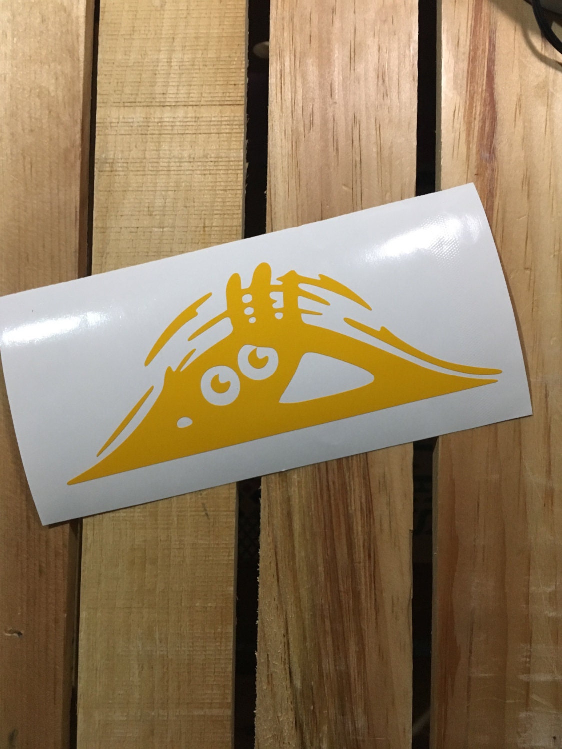 Peeking Monster Vinyl Decal Sticker | Etsy