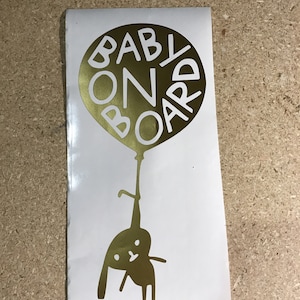 Baby on Board Vinyl Decal Sticker - Etsy