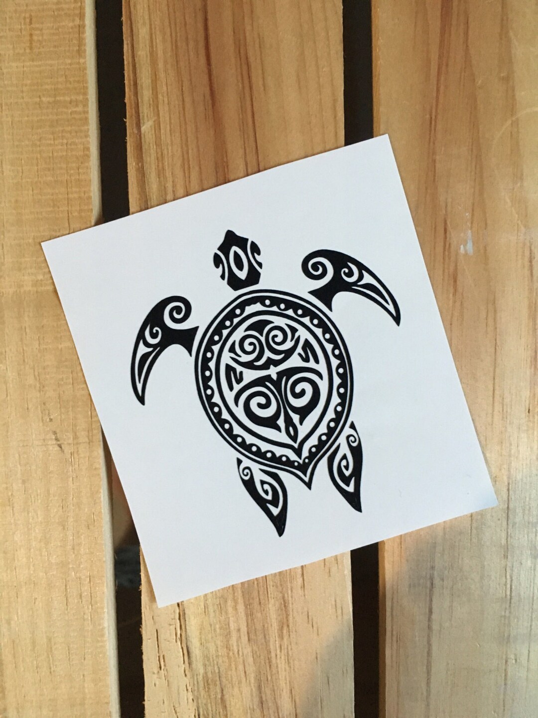 Tribal Hawaiian Sea Turtle Vinyl Decal Sticker - Etsy