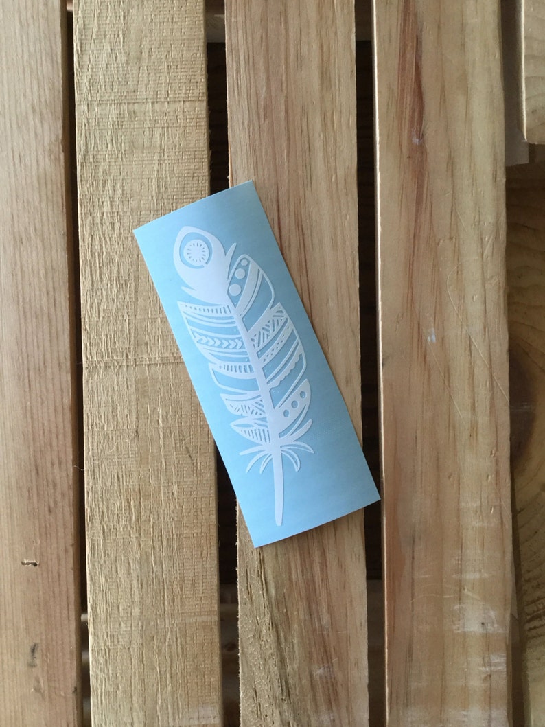 Feather Vinyl Decal Sticker | Etsy