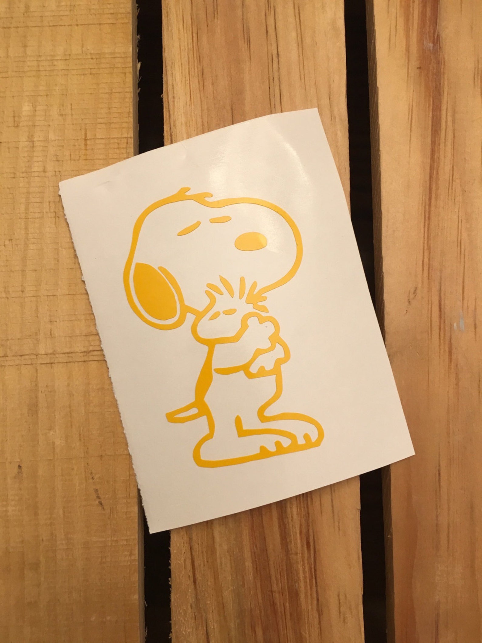 Snoopy Hugging Woodstock Vinyl Decal Sticker - Etsy