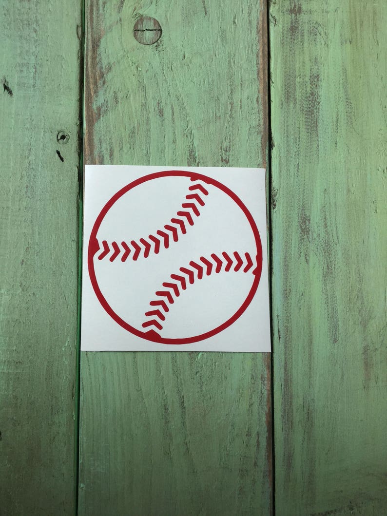 Baseball Vinyl Decal Sticker | Etsy