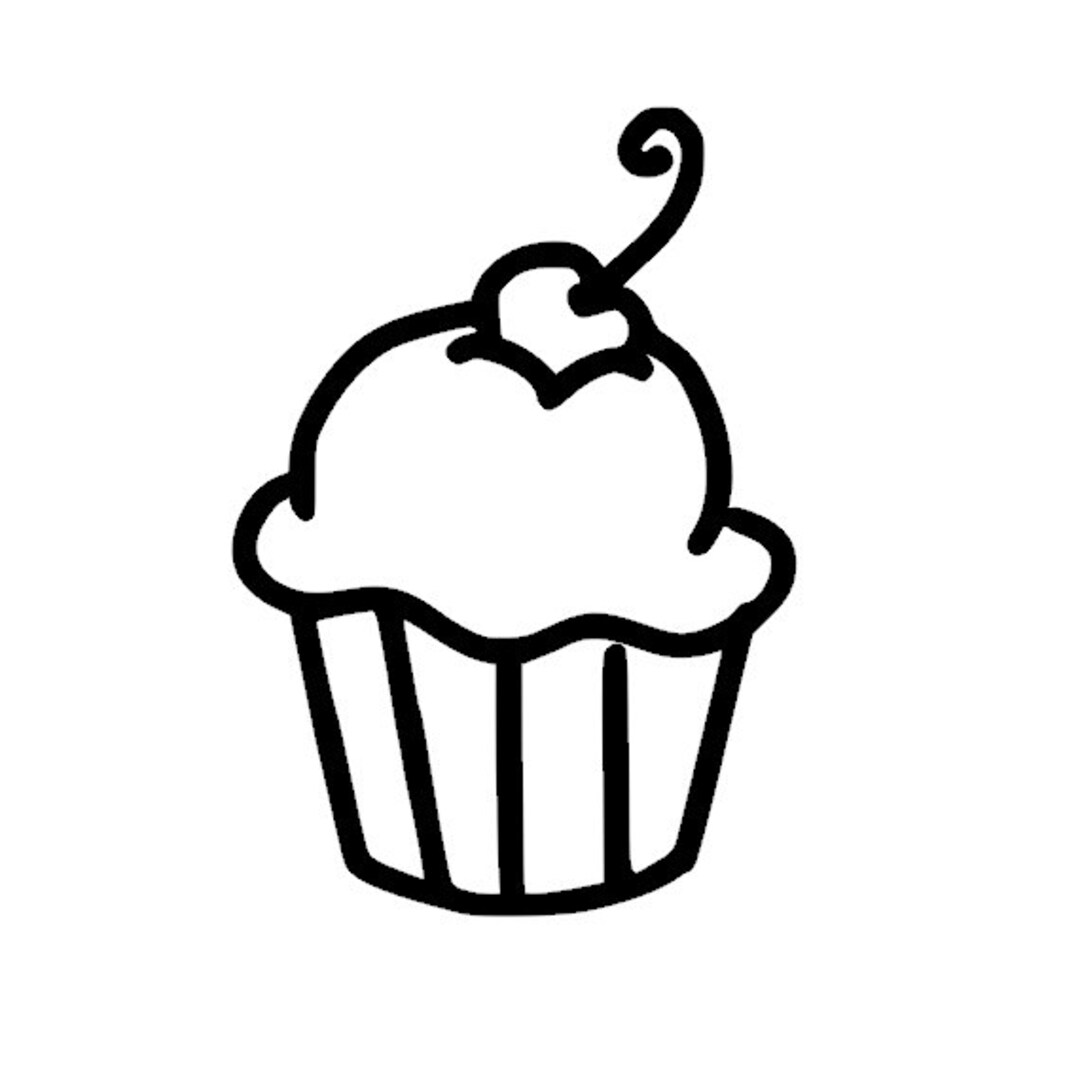 Cupcake Vinyl Decal Sticker - Etsy