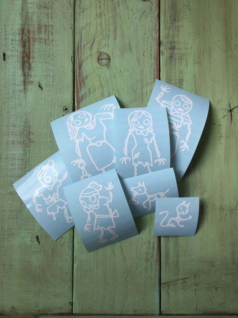 Dog Zombie Family Vinyl Decal Sticker - Etsy