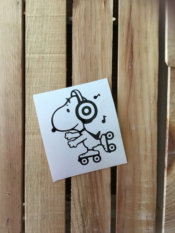 Disco Snoopy Vinyl Decal Sticker | Etsy