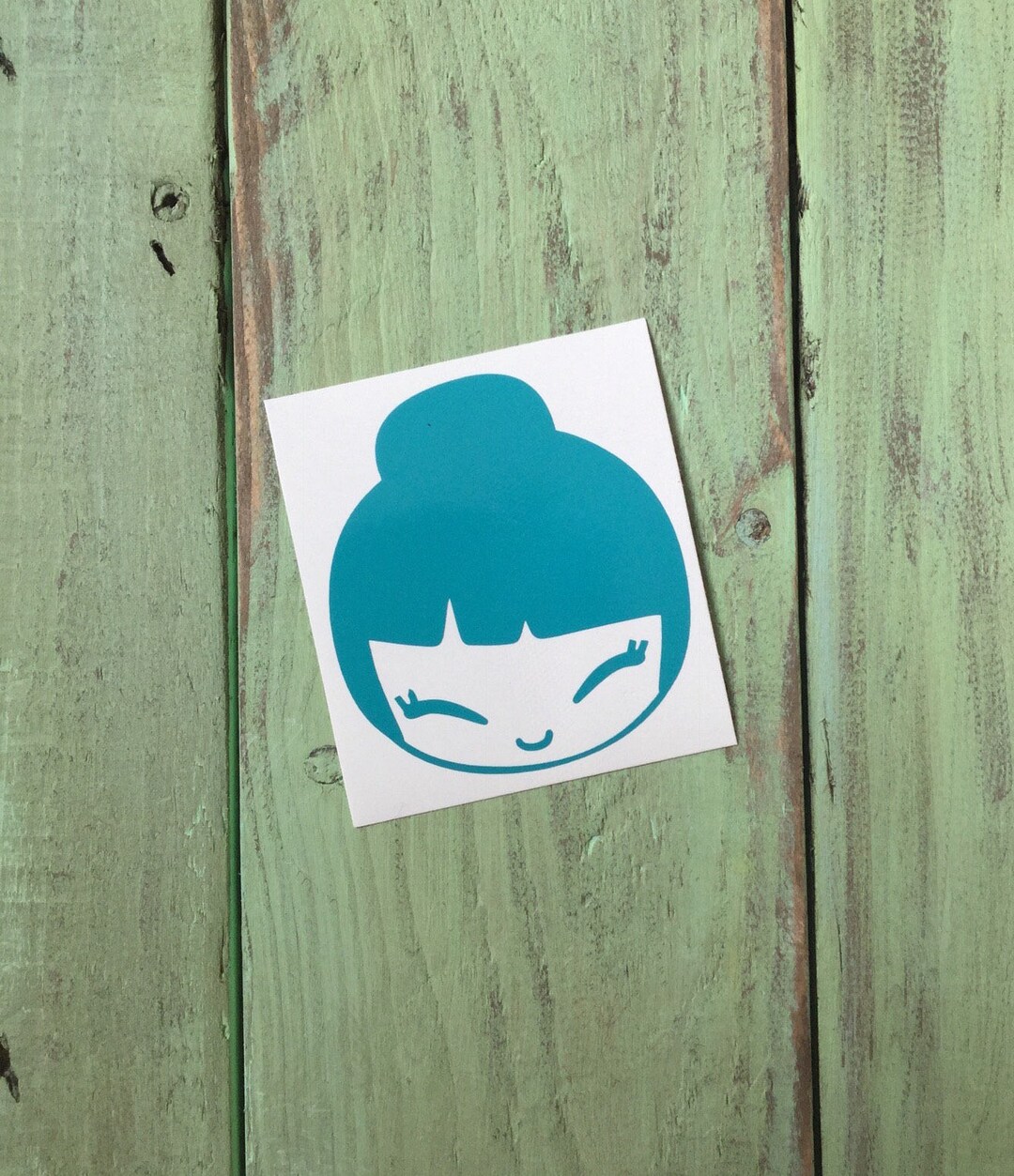 Cute Japanese Girl Vinyl Decal Sticker - Etsy