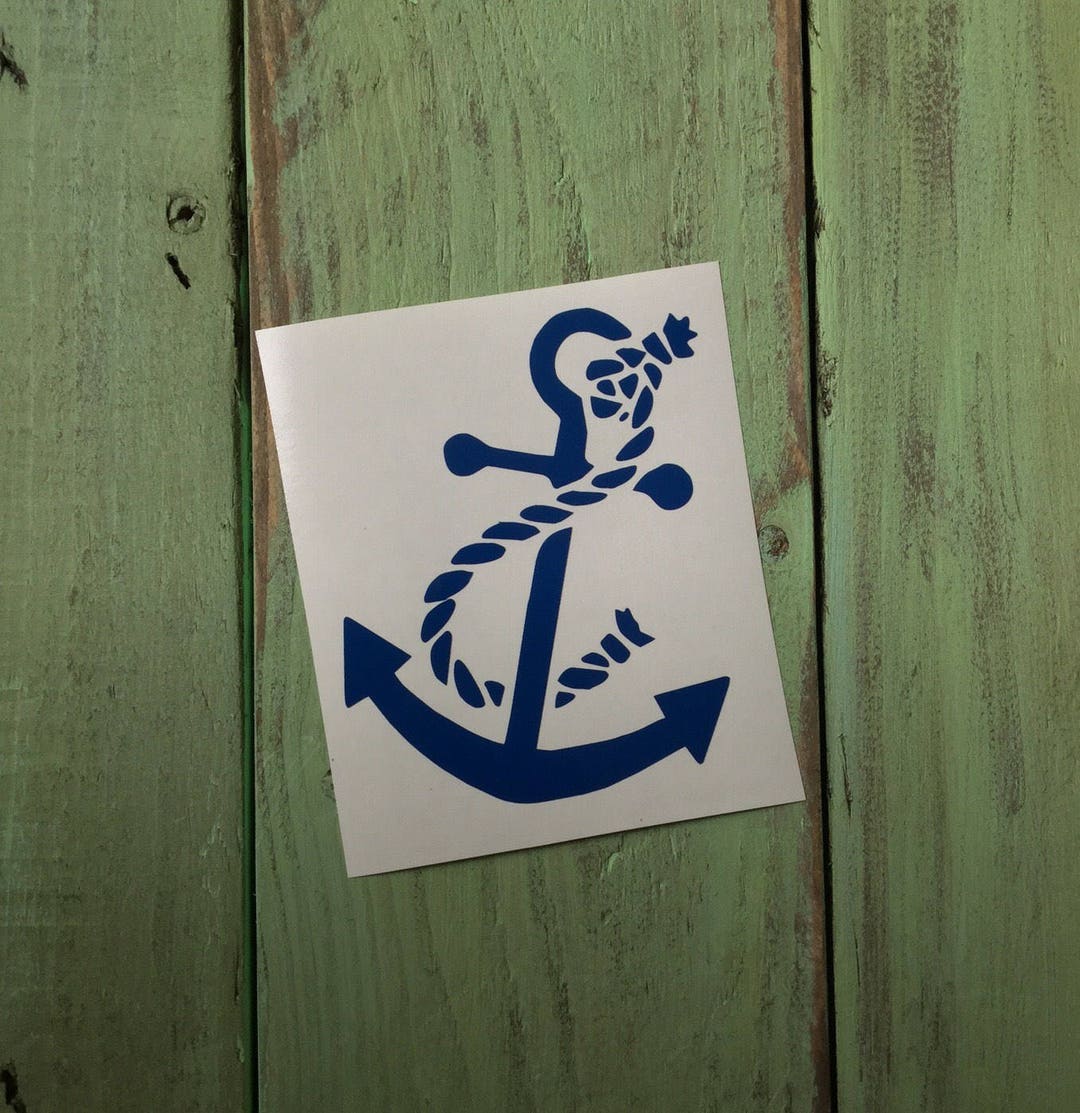 Nautical Anchor Vinyl Decal Sticker - Etsy