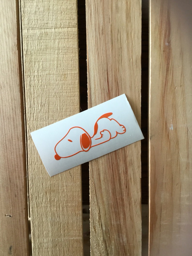 Lazy Snoopy Vinyl Decal Sticker - Etsy
