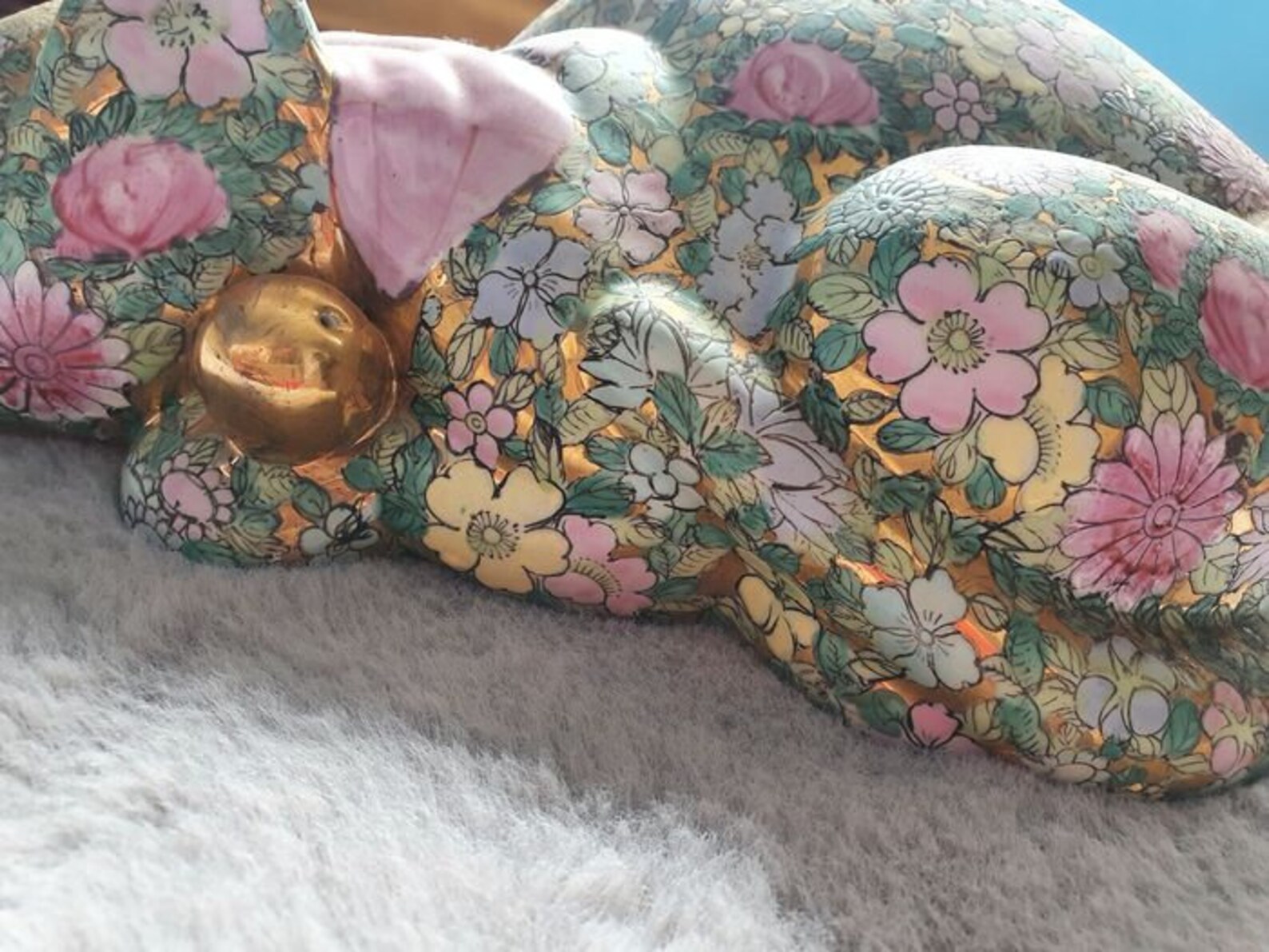 Antique Chinese Satsuma Cat Ornament Large Cat Porcelain - Etsy