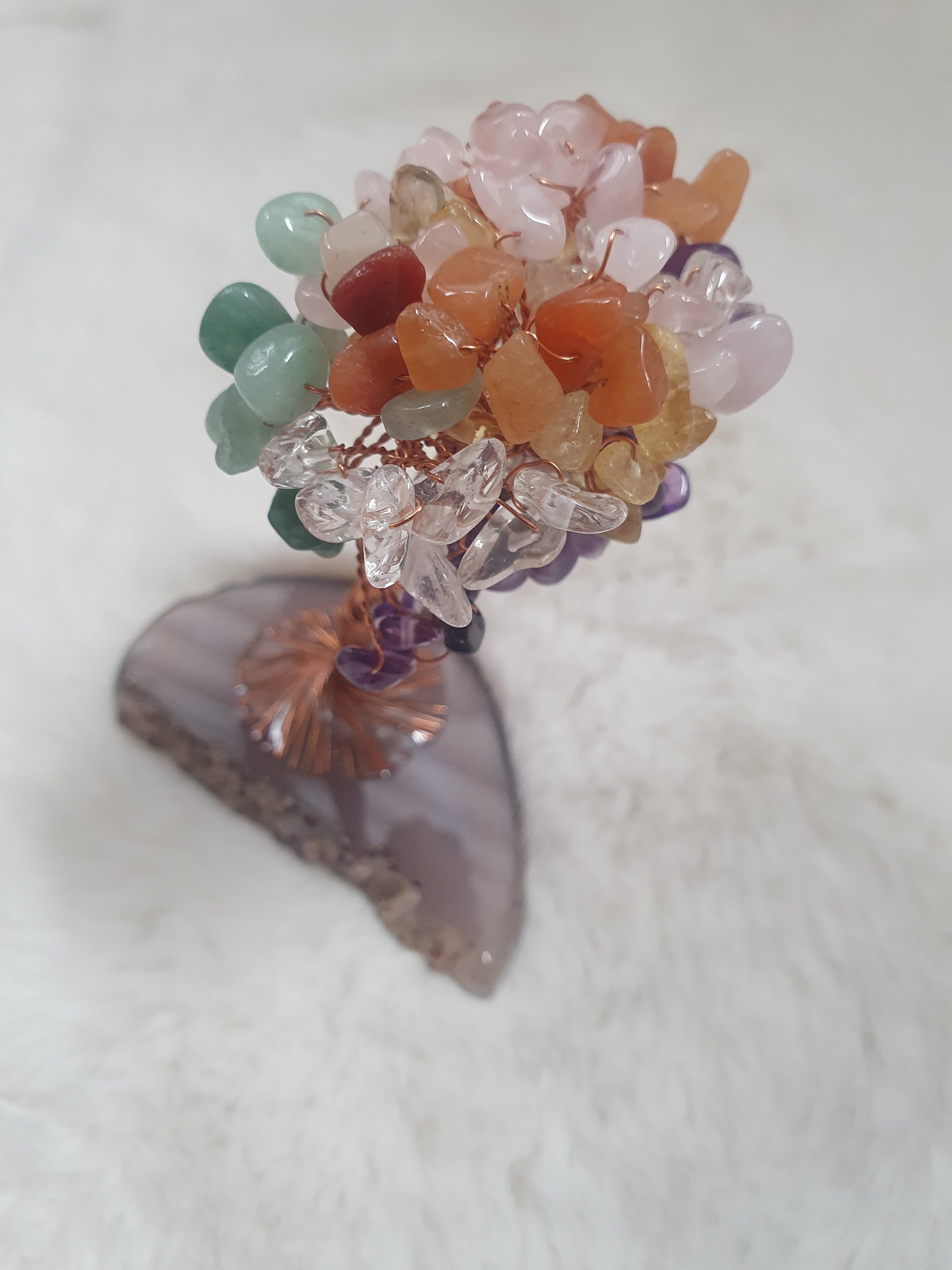 Vintage Glass Tree, Glass Sculpture Good Luck Charm Home Decor, Small ...