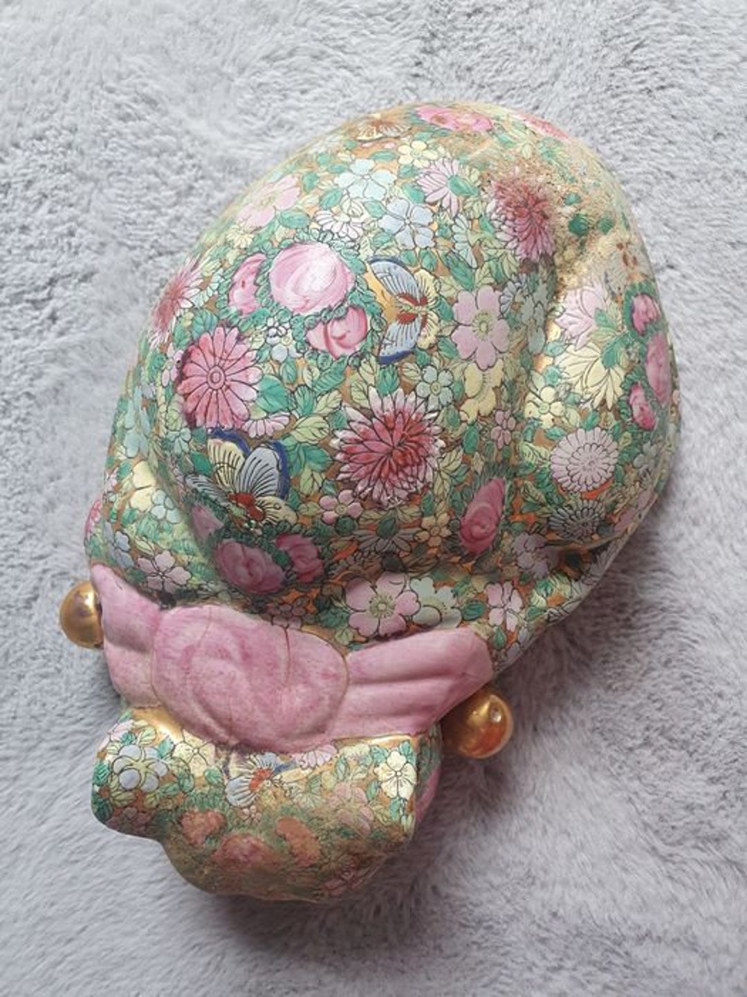 Antique Chinese Satsuma Cat Ornament Large Cat Porcelain - Etsy