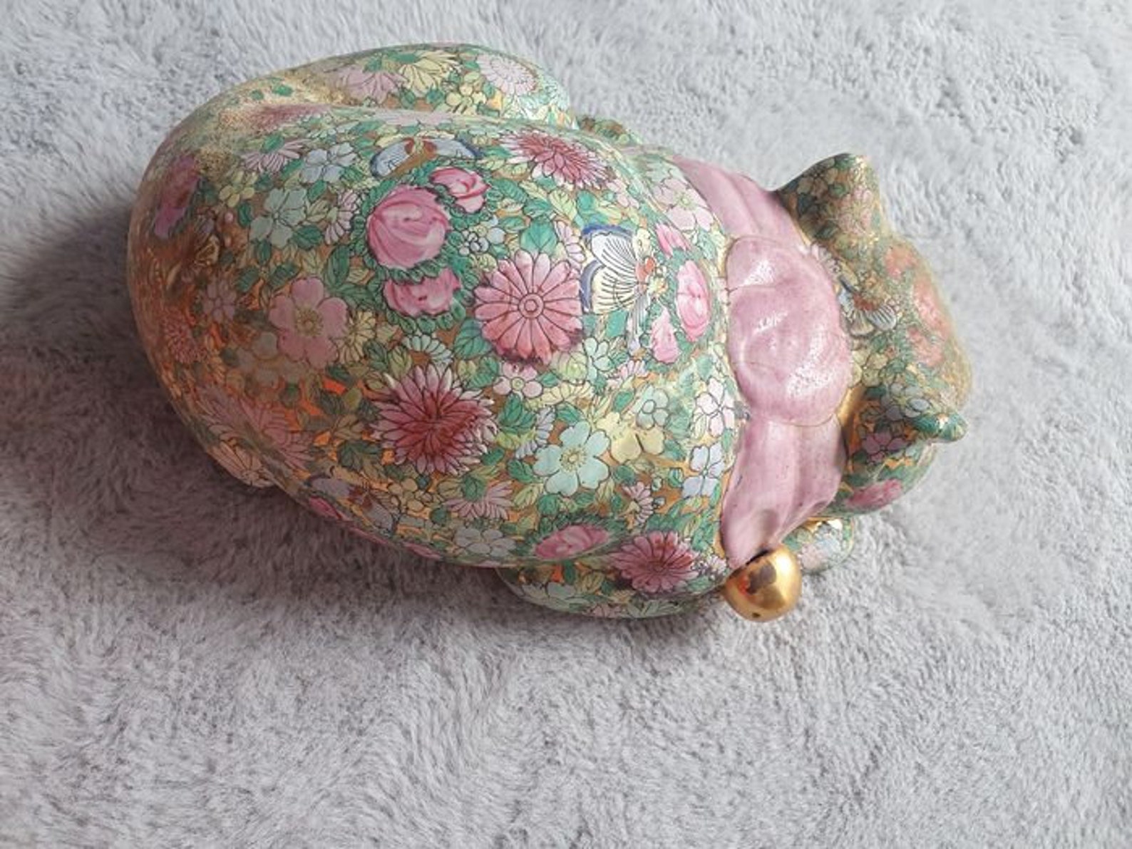 Antique Chinese Satsuma Cat Ornament Large Cat Porcelain - Etsy