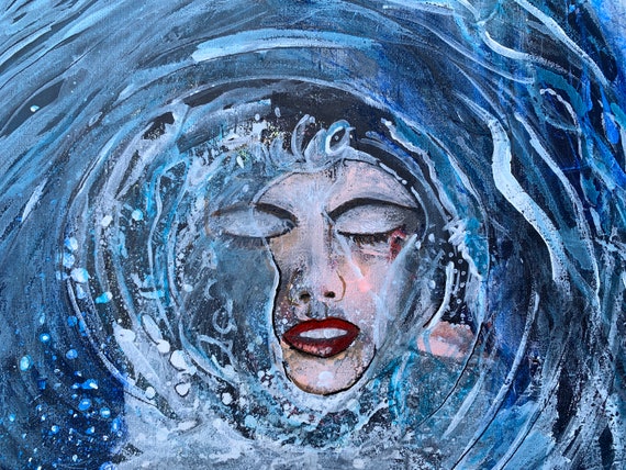 Person Underwater Painting