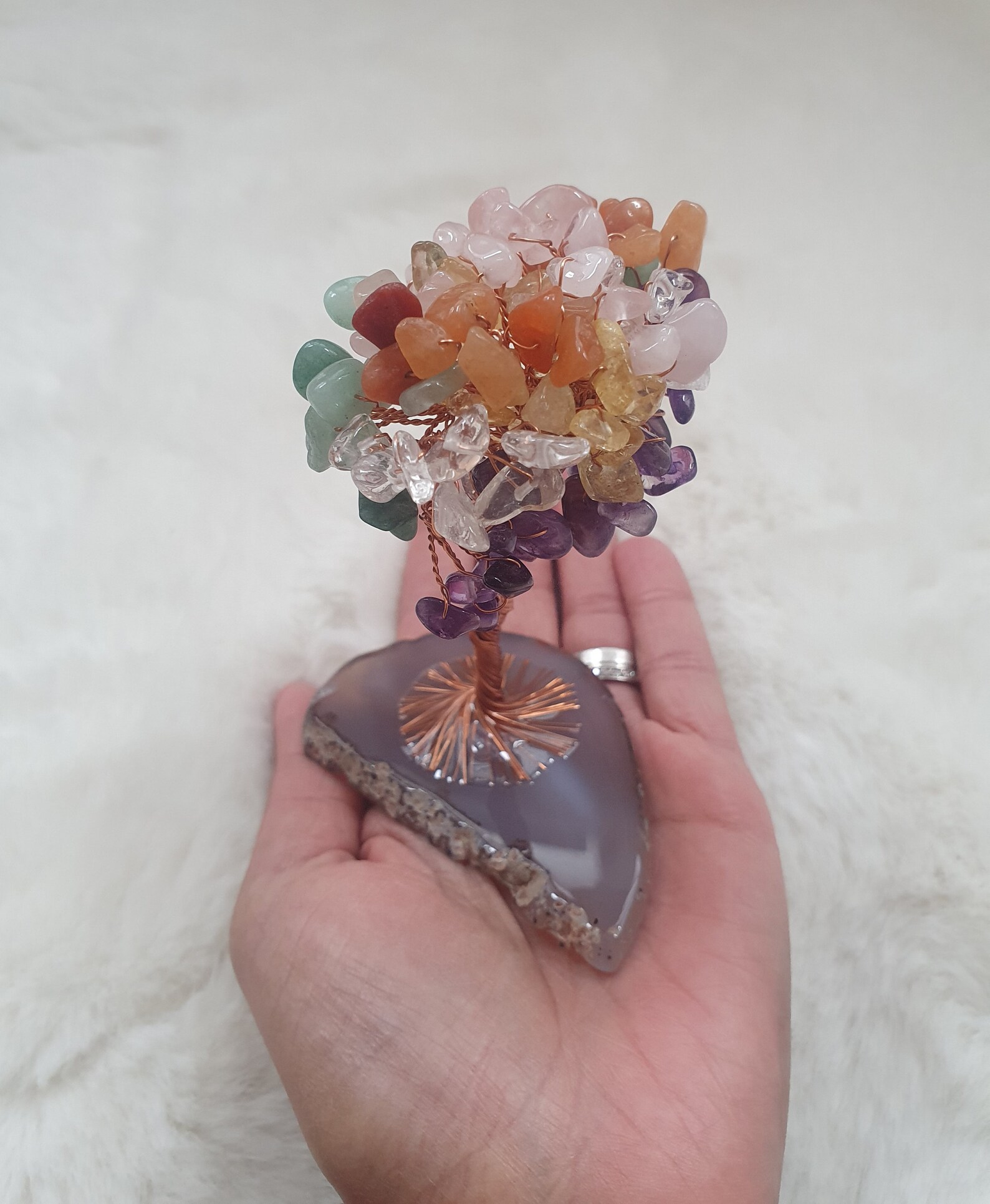 Vintage Glass Tree, Glass Sculpture Good Luck Charm Home Decor, Small ...