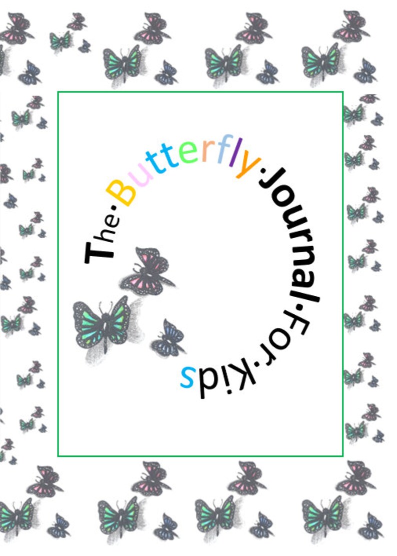Butterfly Journal for Kids, Instant Download, PDF Planner, Printable ...