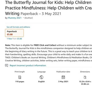 Butterfly Journal for Kids, Instant Download, PDF Planner, Printable ...
