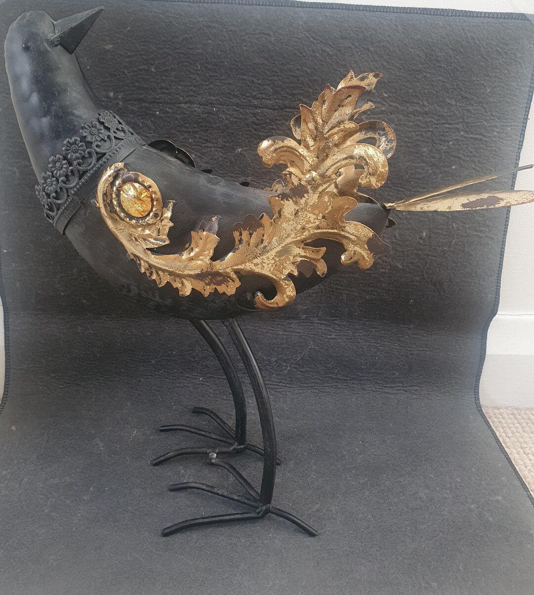 Vintage Peacock Ornament Home Decor Collectible Gifs Mantlepiece Art ...
