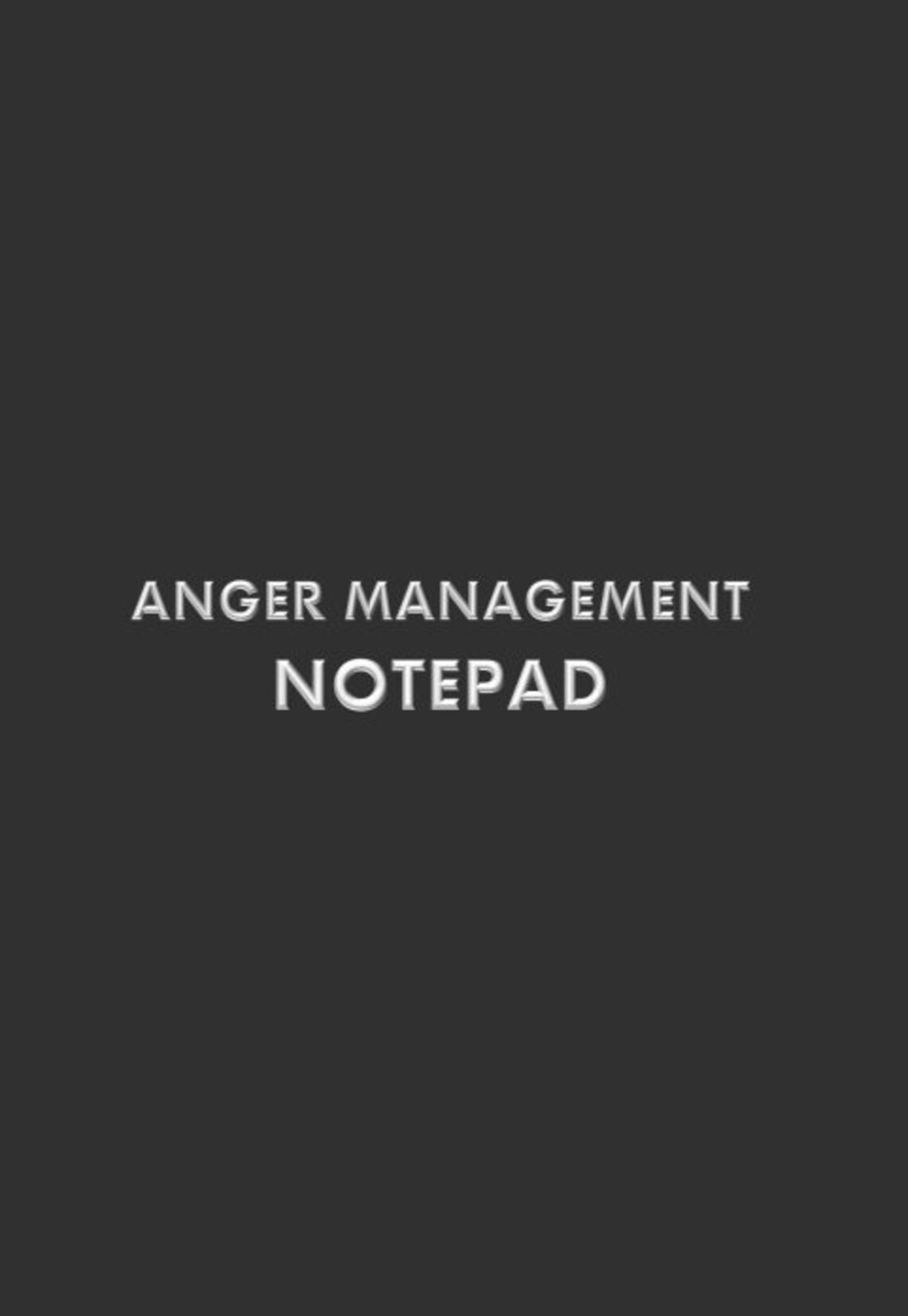 Anger Management Journal Diary for Self Help Journaling Daily Anger ...